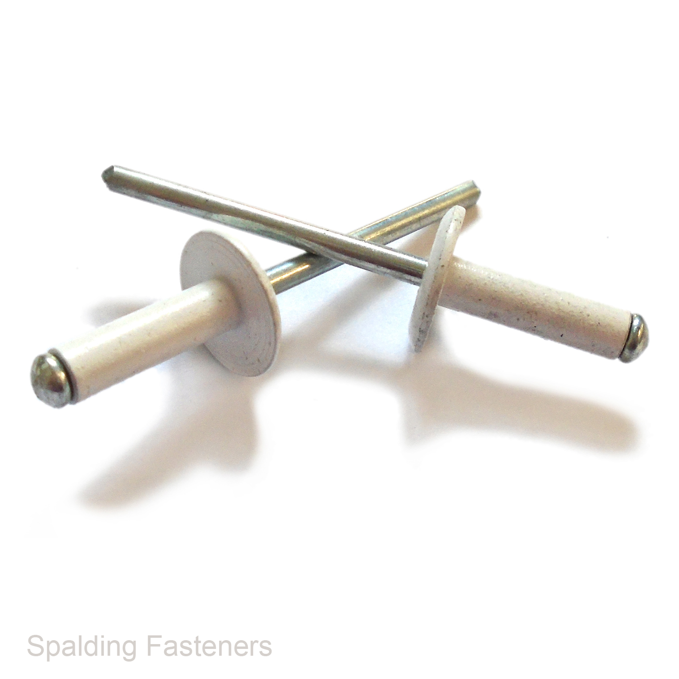 White Metric Aluminium/Steel Blind Pop Large Flange Dome Head Rivets | eBay